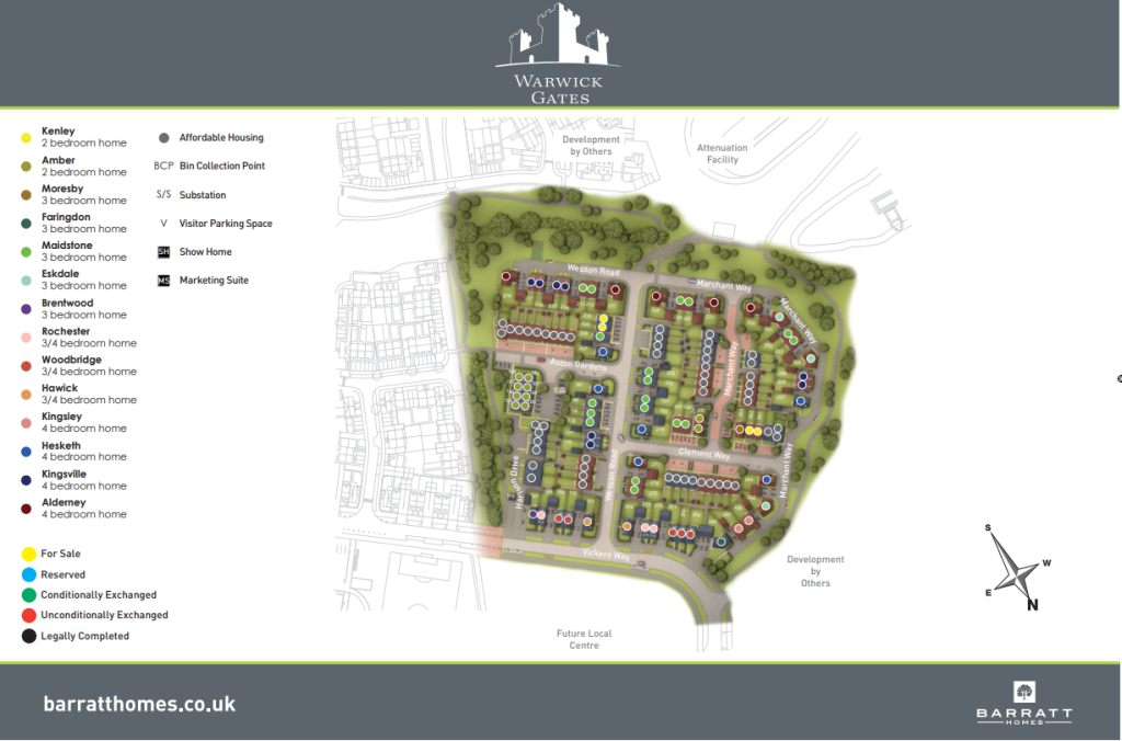 Contact Warwick Gates New Homes Development by Barratt Homes