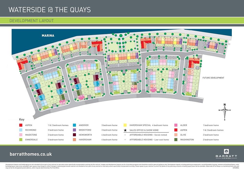 Contact Waterside @ The Quays New Homes Development by Barratt Homes