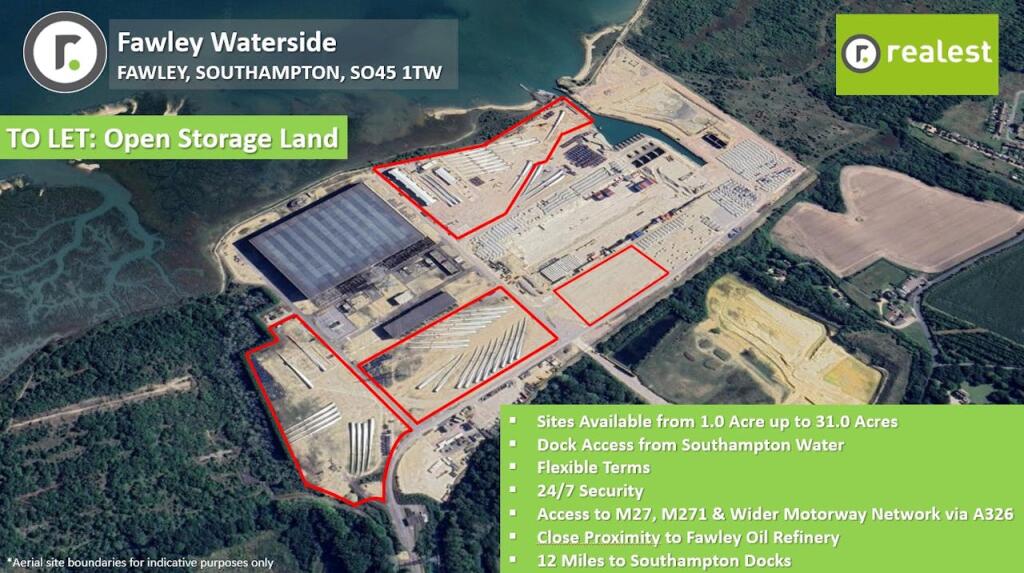 Storage facility to lease in Open Storage, Fawley Waterside, Fawley ...