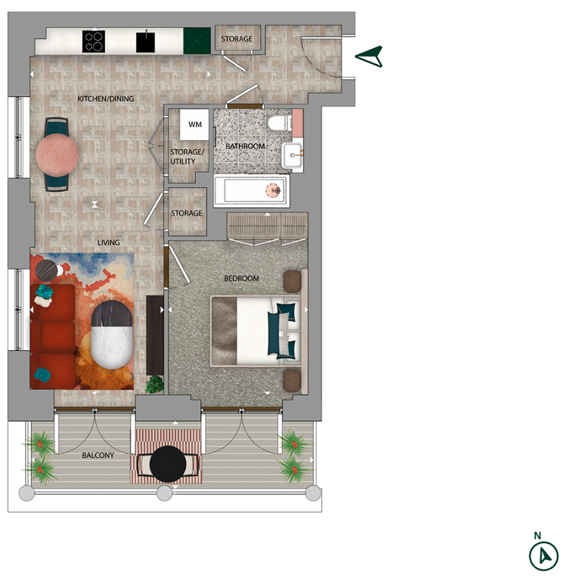 1 bedroom apartment for sale in One Clapham, London, SW11