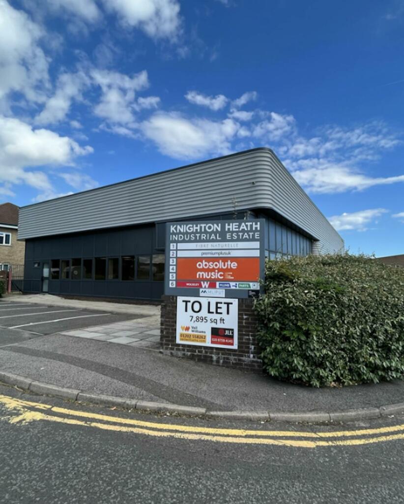 Distribution warehouse to lease in Unit 6, Knighton Heath Industrial ...