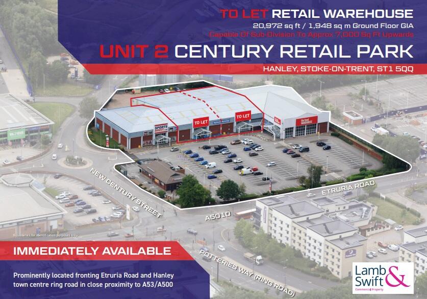 Out-of-town retail property to lease in Unit 2, Century Retail Park ...