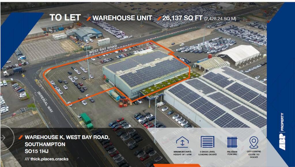 Warehouse to lease in Warehouse K, West Bay Road, Southampton, SO15 1HJ ...