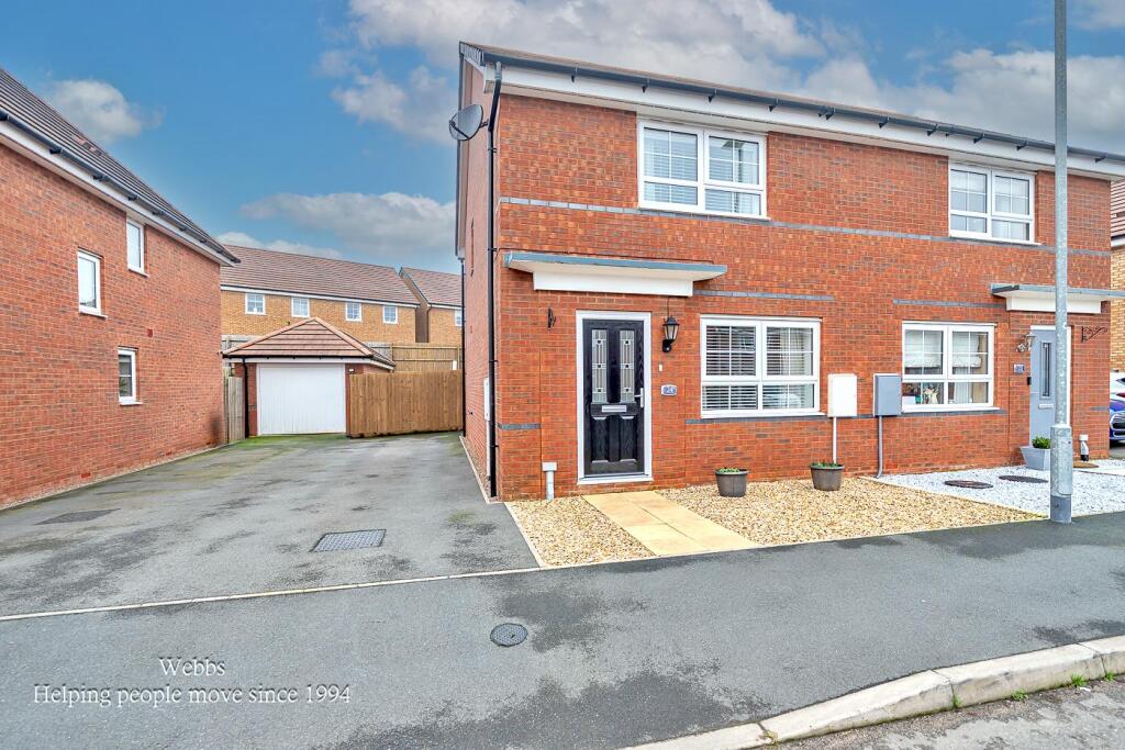 2 bedroom semi-detached house for sale in Adams Way, Hednesford ...